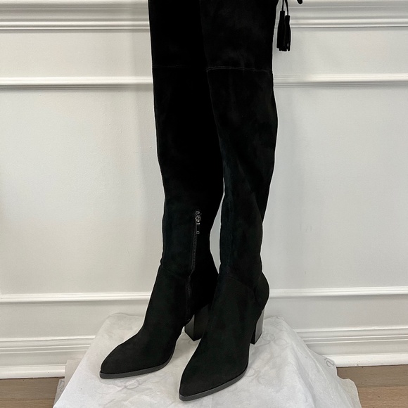 Marc Fisher | Shoes | New Mark Fisher Over The Knee Black Suede Boot ...